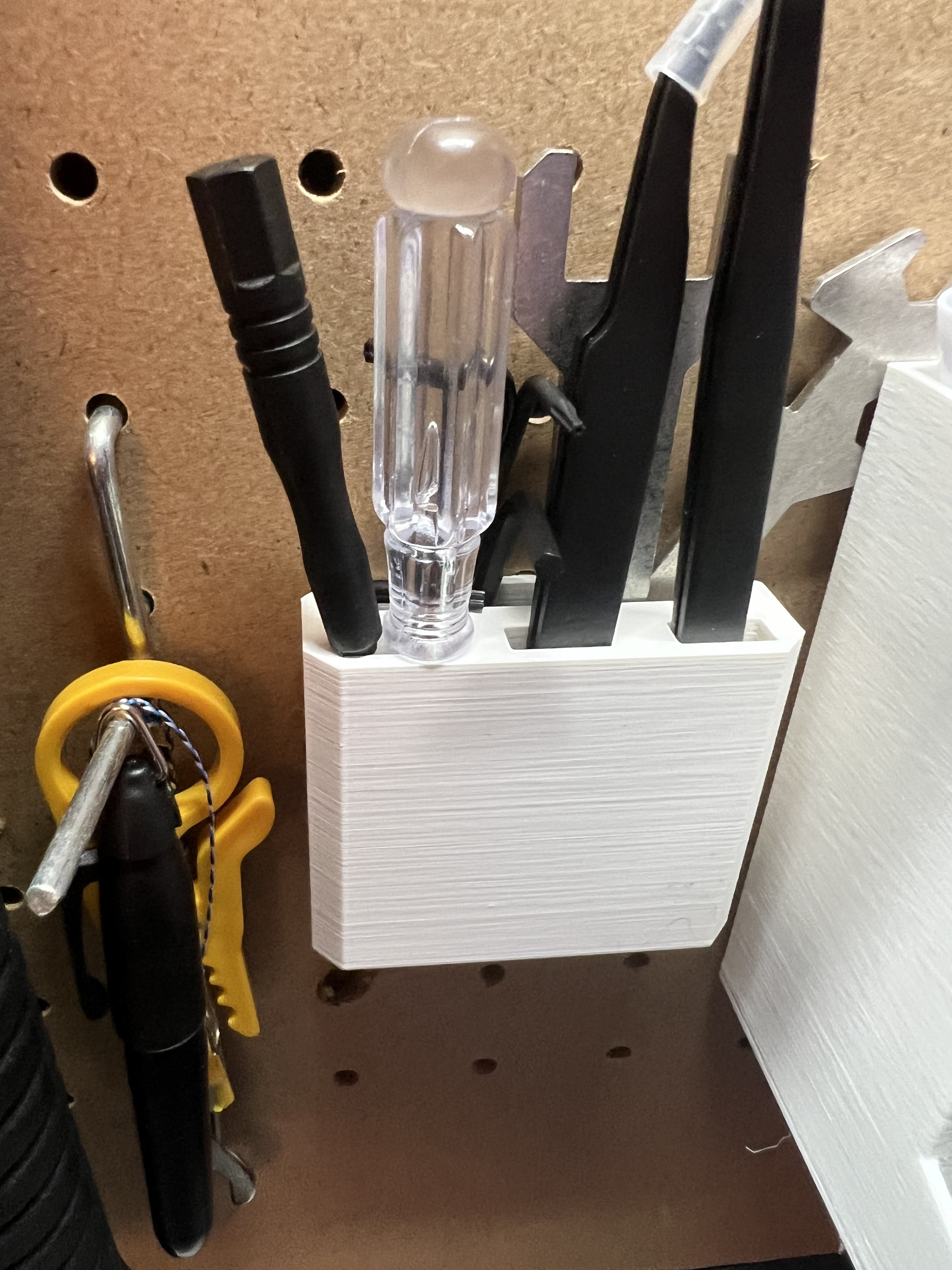 Peg Board Tweezer Holder by sexualrhinoceros | Download free STL model ...