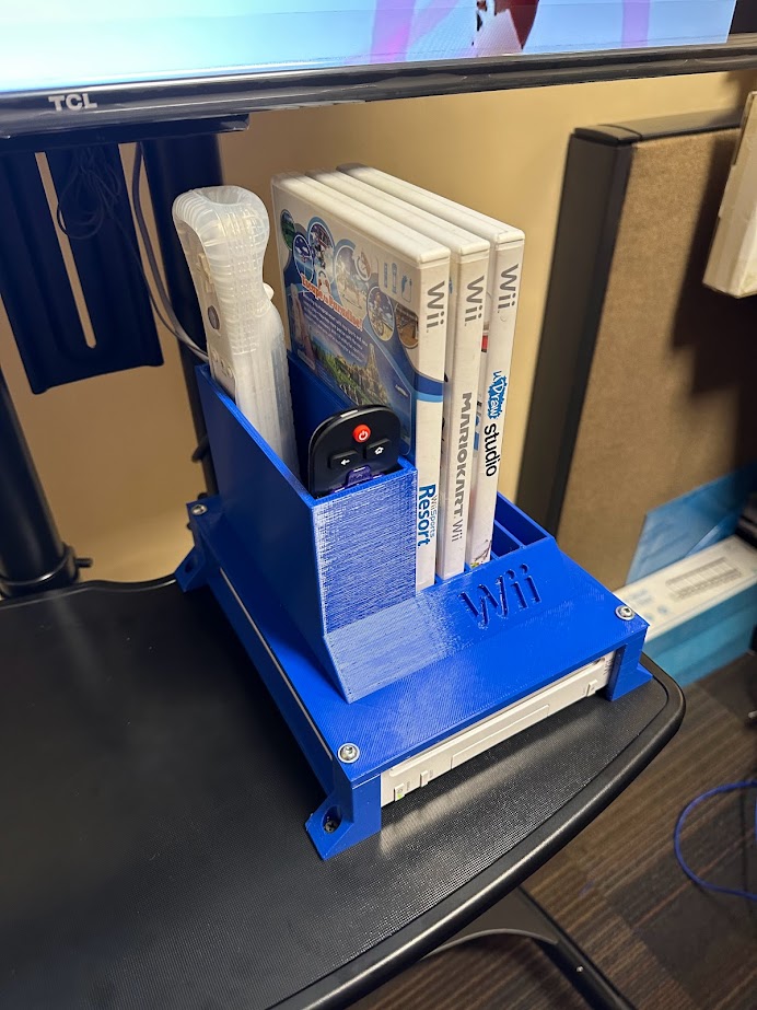 Secure Wii Mount + Game/Controller Storage by Sudz | Download free STL ...