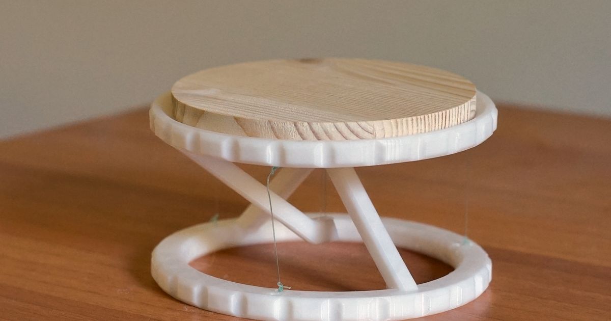 Tensegrity Stand with optional wood top by Turnipcat | Download free ...