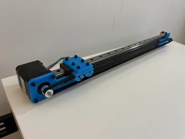 belt driven Linear Stage actuator with linear rail by jamie xu | Download free STL model ...