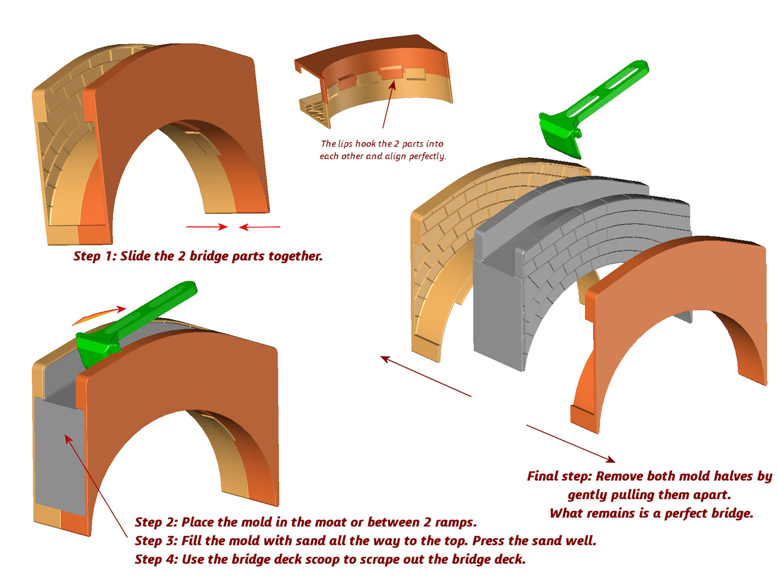 Sand Bridge Mould by Wim V | Download free STL model | Printables.com
