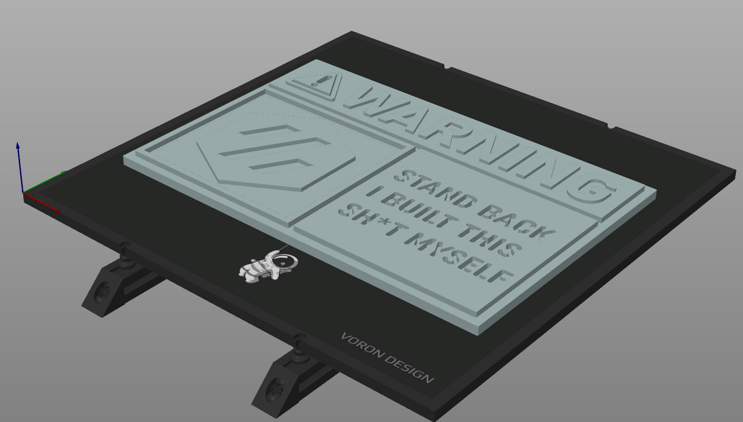 Voron Warning Sign von TDX3D | Kostenloses STL-Modell herunterladen ...