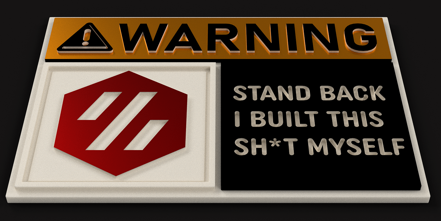 Voron Warning Sign von TDX3D | Kostenloses STL-Modell herunterladen ...