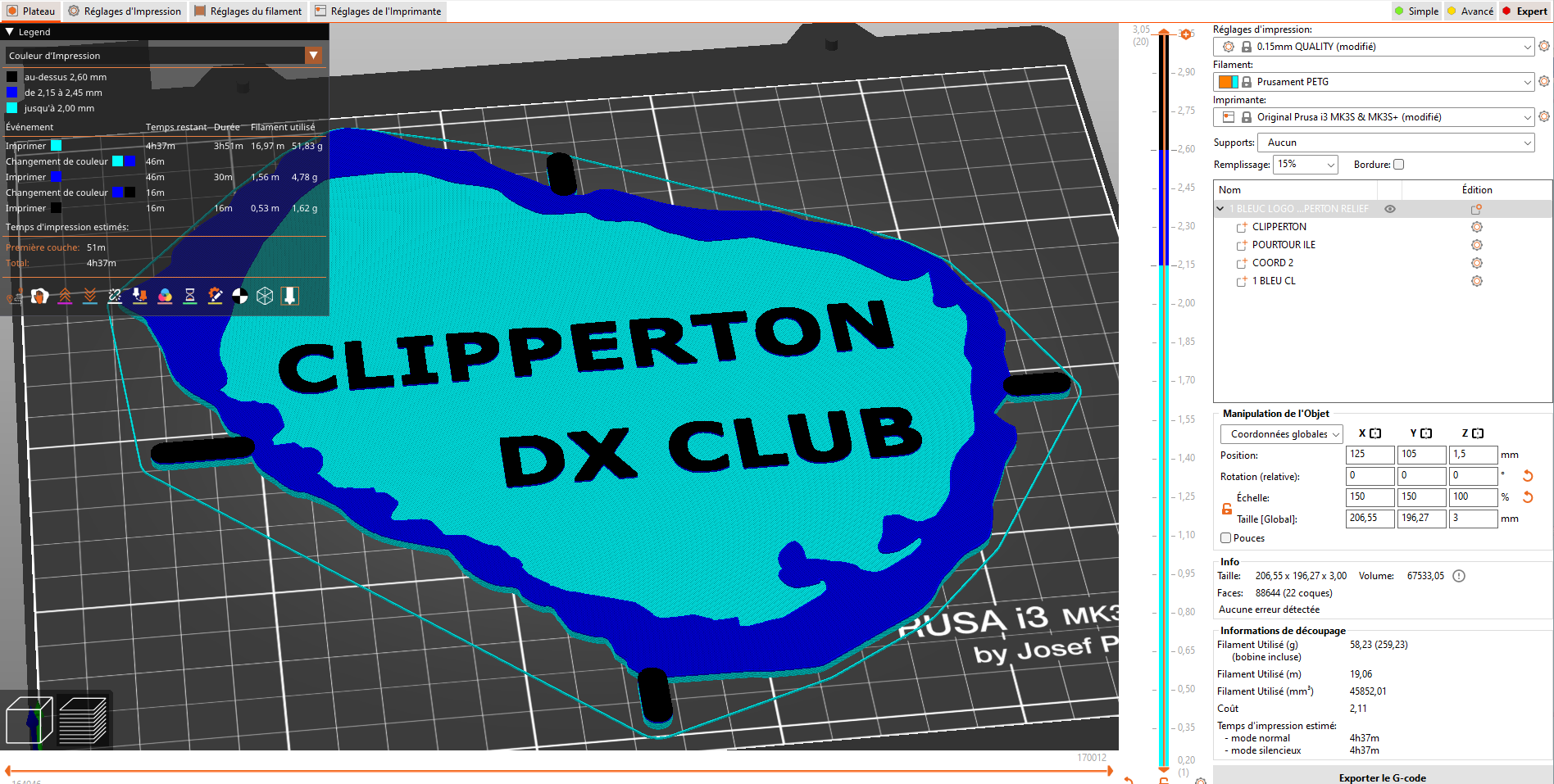 CLIPPERTON DX CLUB LOGO 3 COLORS by f1nsr | Download free STL model ...