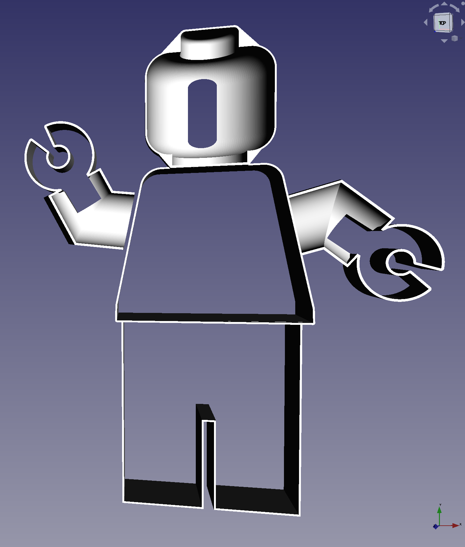 "Block Man" Sand Mold 16" (40 cm) tall by Jose R | Download free STL ...