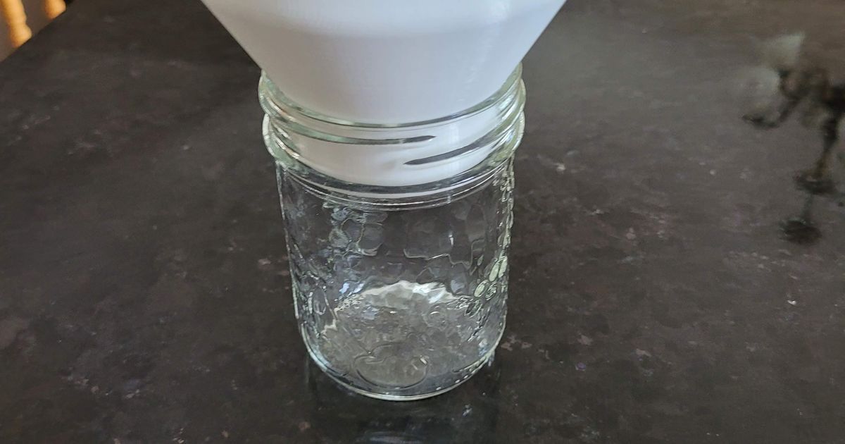 Mason Jar Funnel by PA3DPrints | Download free STL model | Printables.com