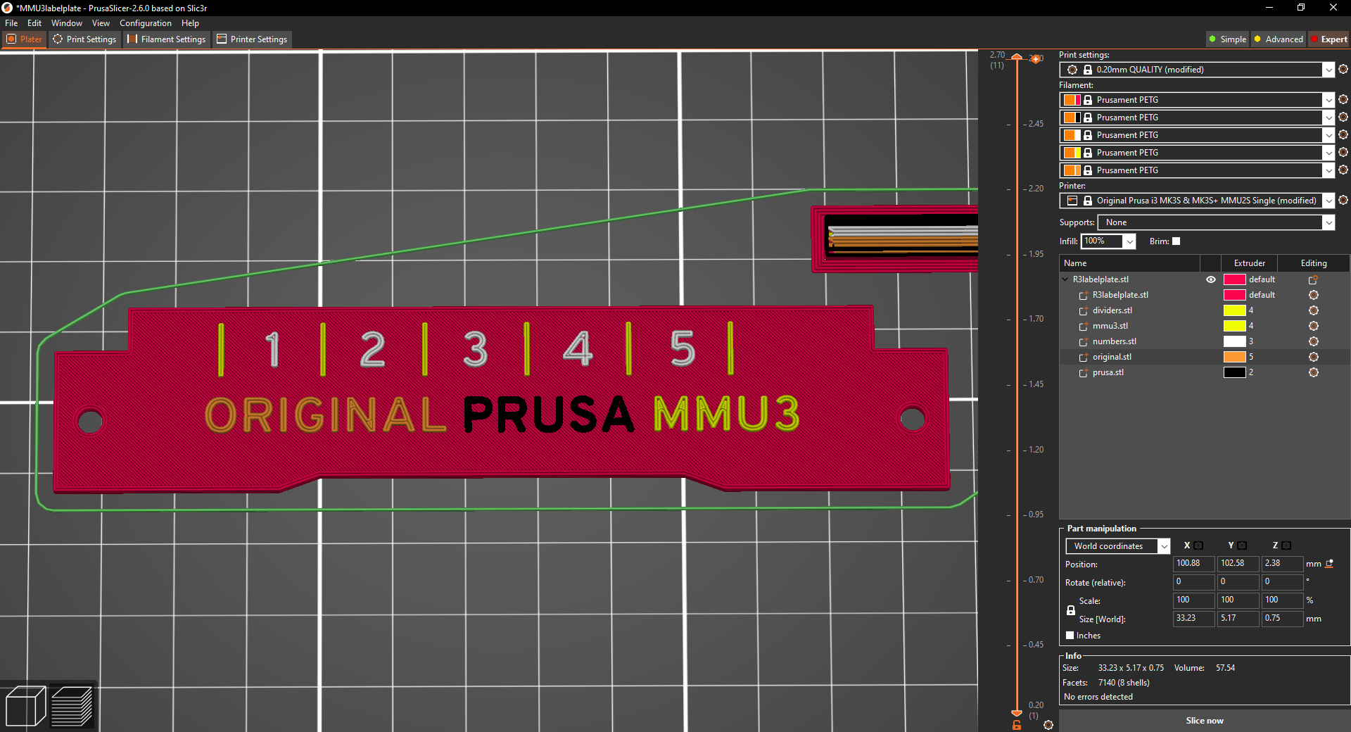 MMU3 Label Plate with Custom Colors - MMU by Real 3D Prints | Download ...