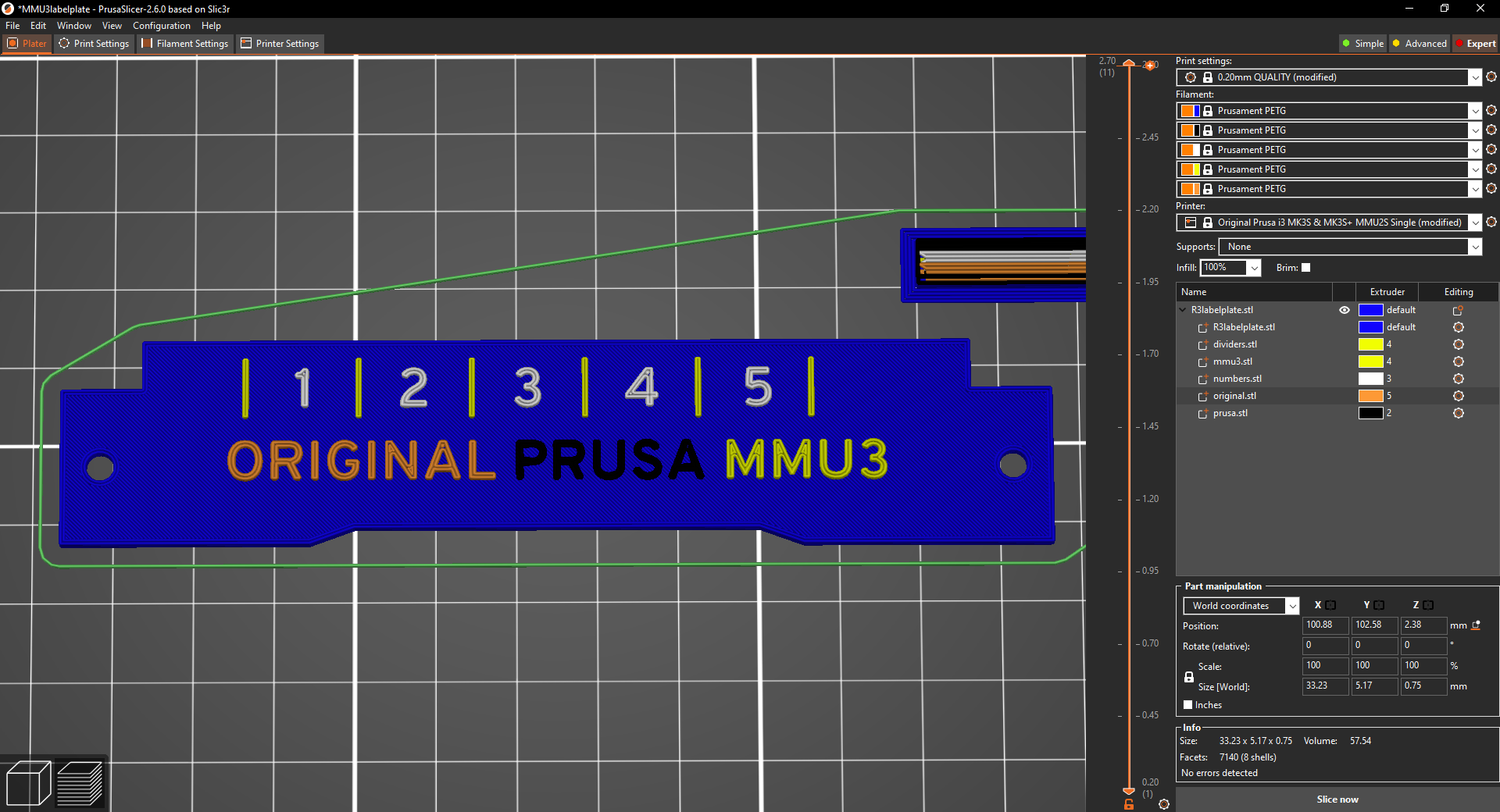 MMU3 Label Plate with Custom Colors - MMU by Real 3D Prints | Download ...