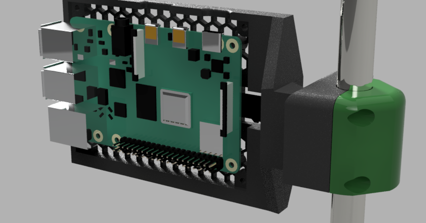 Raspberry Pi Mount with 6mm Rod Clamp by KushagraK7 | Download free STL ...