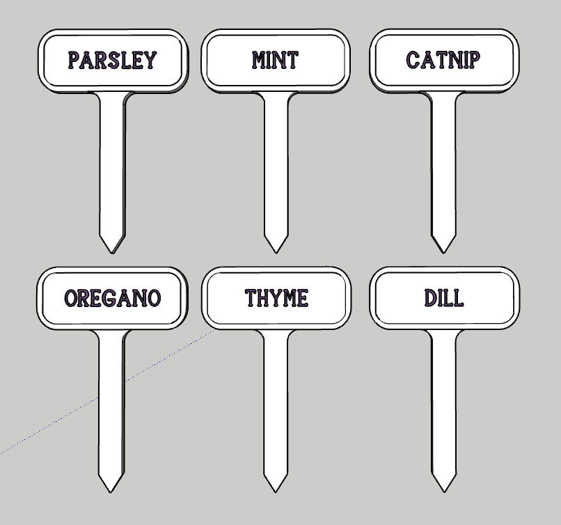 Garden Markers by Yadira Vela | Download free STL model | Printables.com