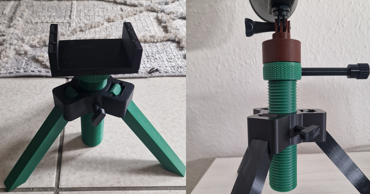 Tripod rifle / gopro by MP 3DL | Download free STL model | Printables.com