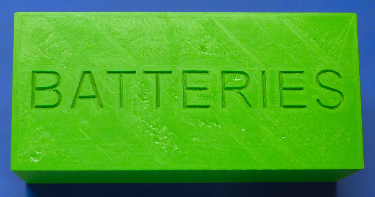 Multi Battery Box Labelled Lid by Josh0 | Download free STL model ...