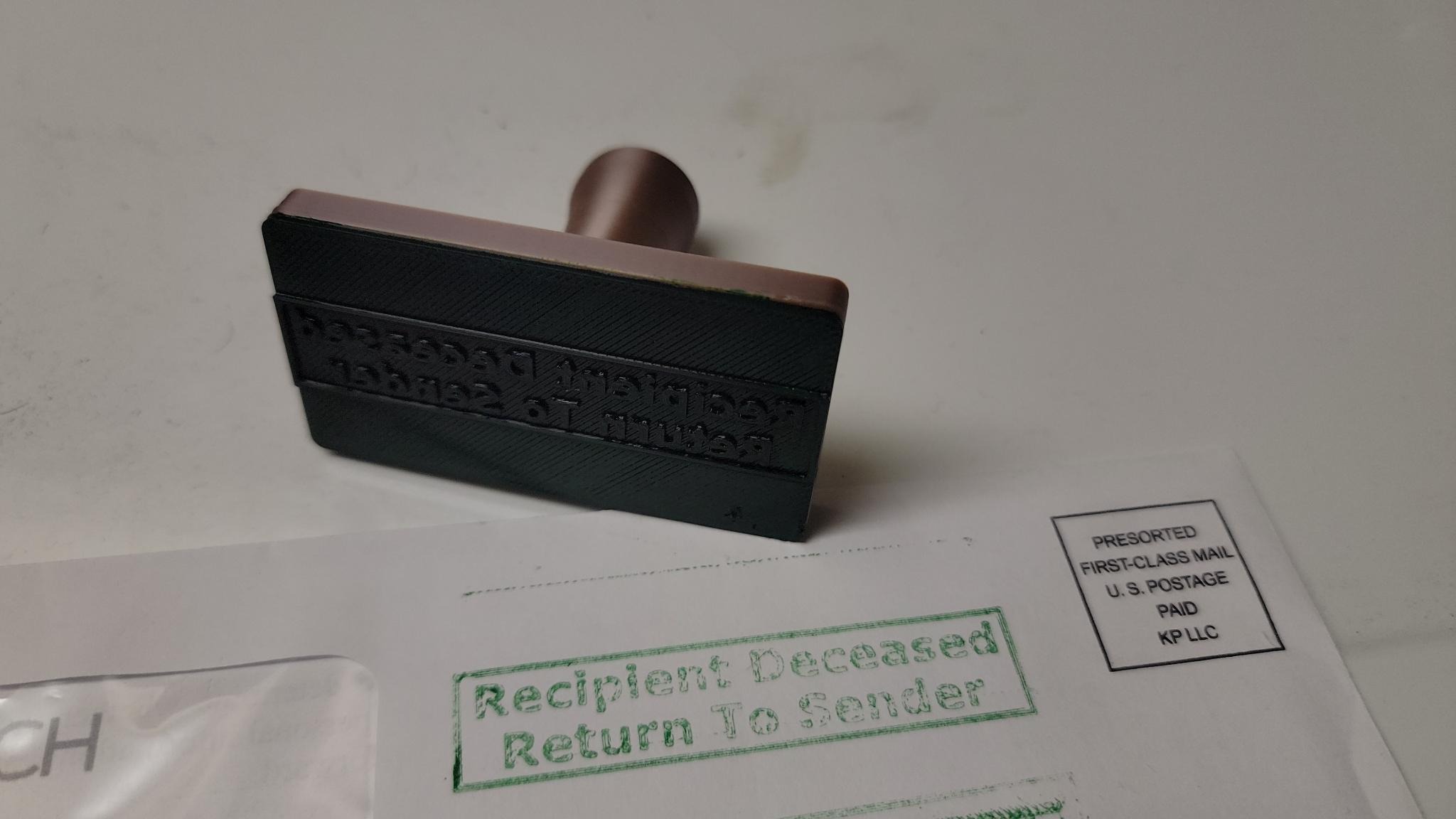 Recipient Deceased - Return to Sender Stamp by Beehphy | Download free ...