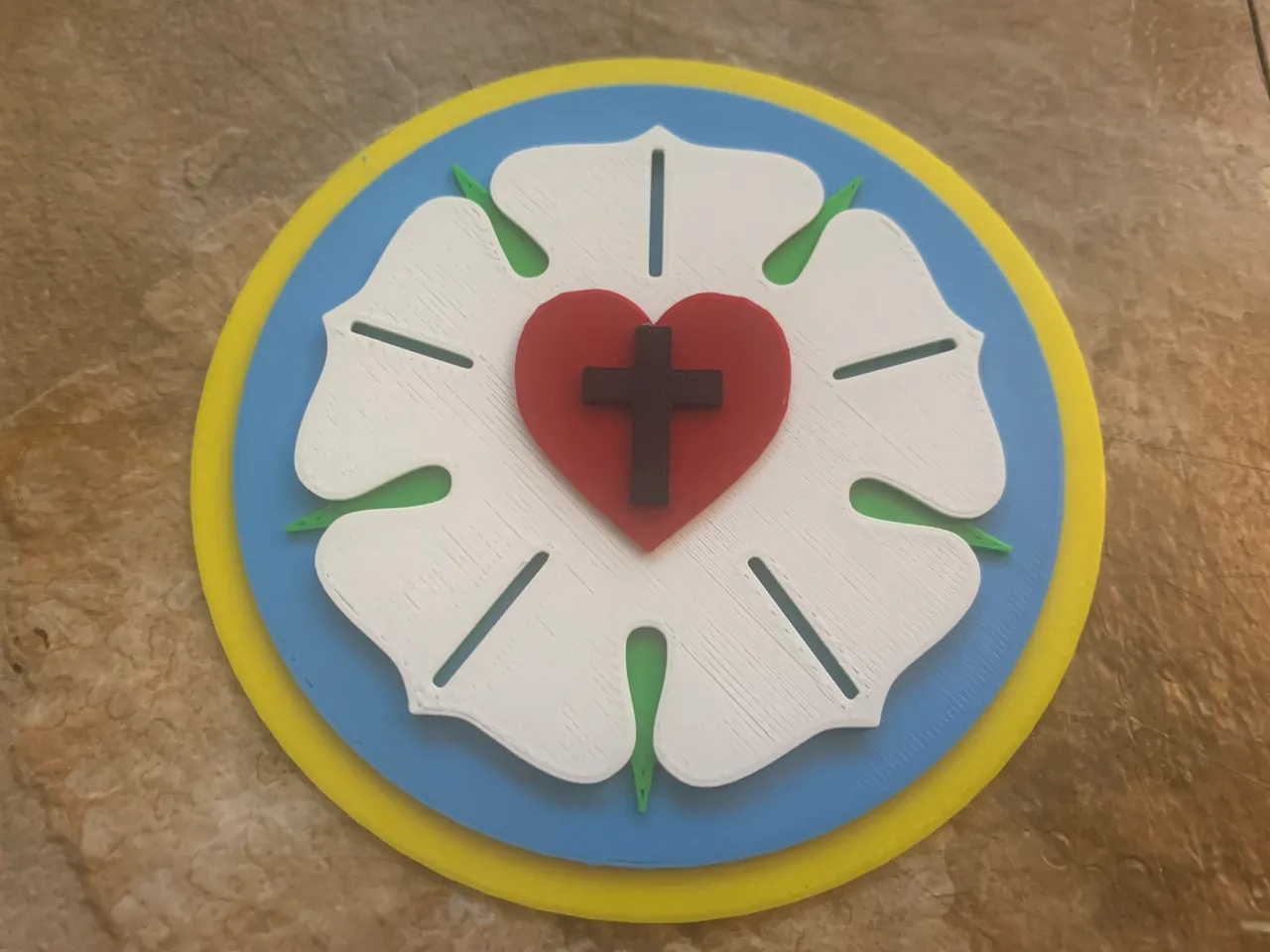 Martin Luther's Seal Lutheran Symbol by W5AUG | Download free STL model ...