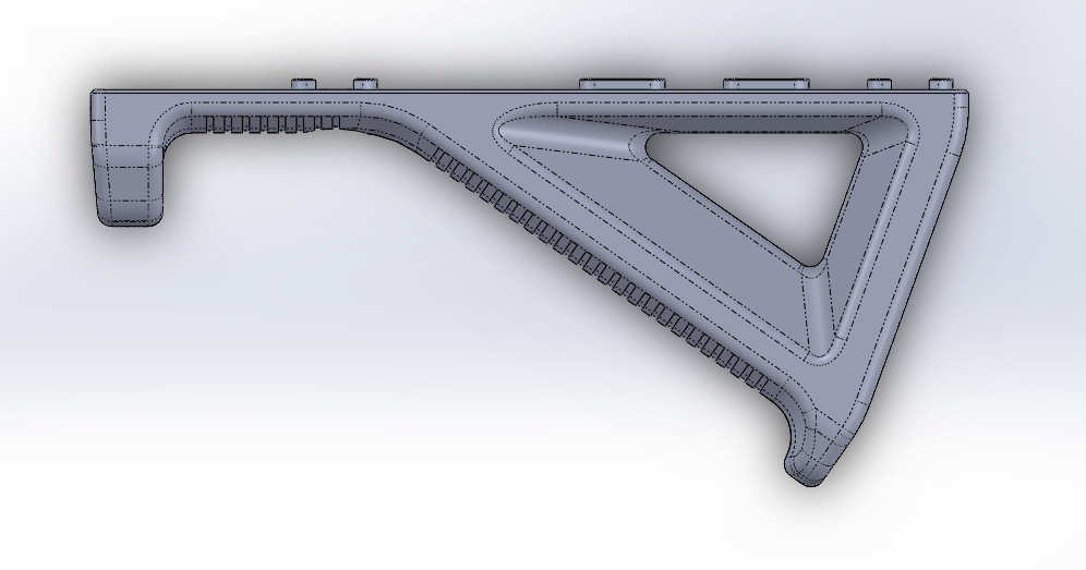 Angled Fore Grip by Slimexpes | Download free STL model | Printables.com