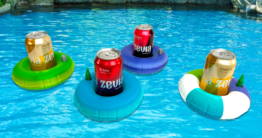 Pool Float Coaster - Inflatable donut ring koozie for bottles & cans by ...