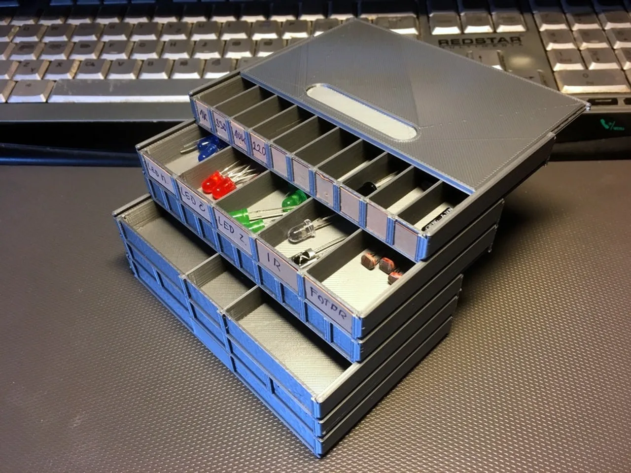 Stackable Resistor Storage Box by kaufi | Download free STL model ...