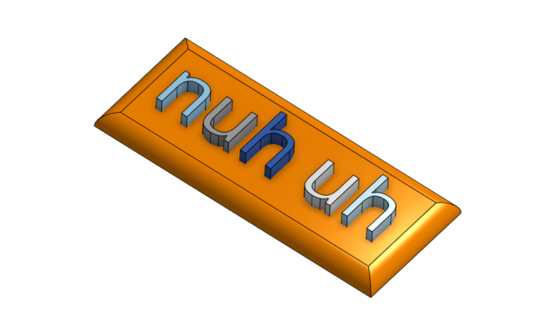 Nuh uh sign/ panel by Electro Zap | Download free STL model ...