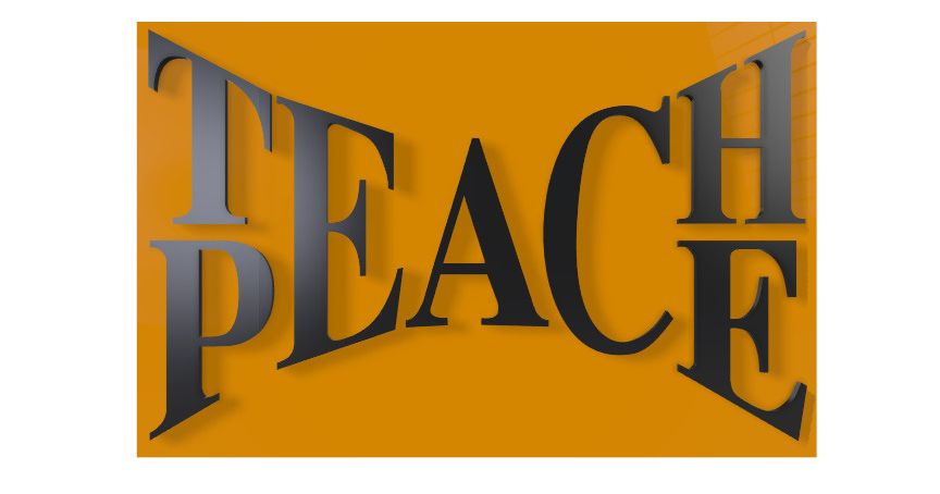 Teach Peace Wall Plaque Embossed by DickF | Download free STL model ...