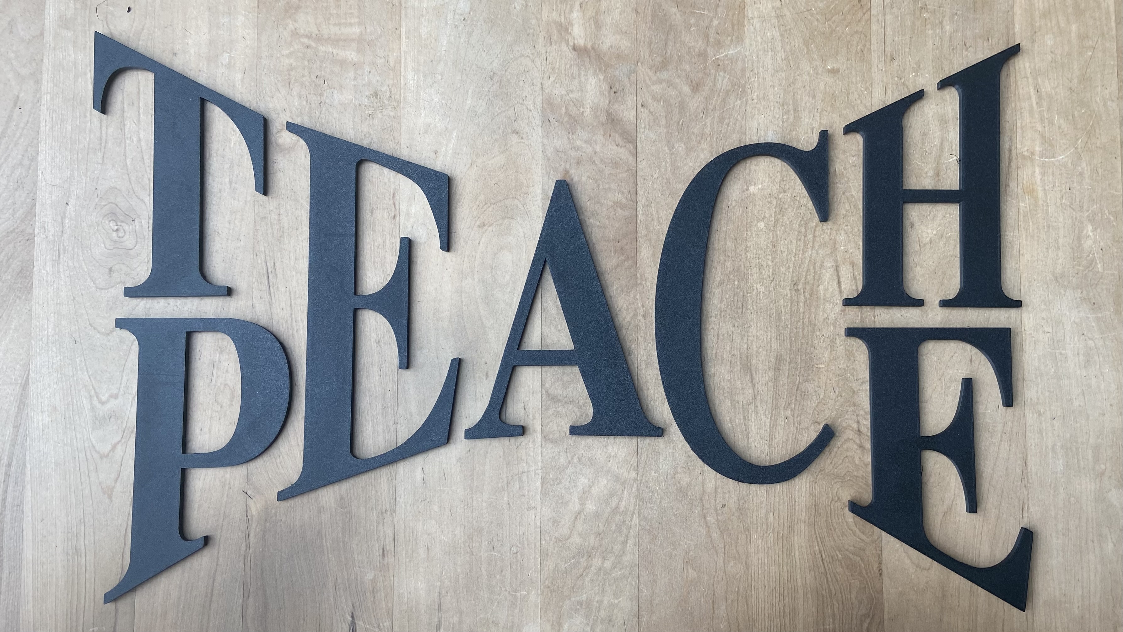 Teach Peace Wall Plaque Embossed by DickF | Download free STL model ...