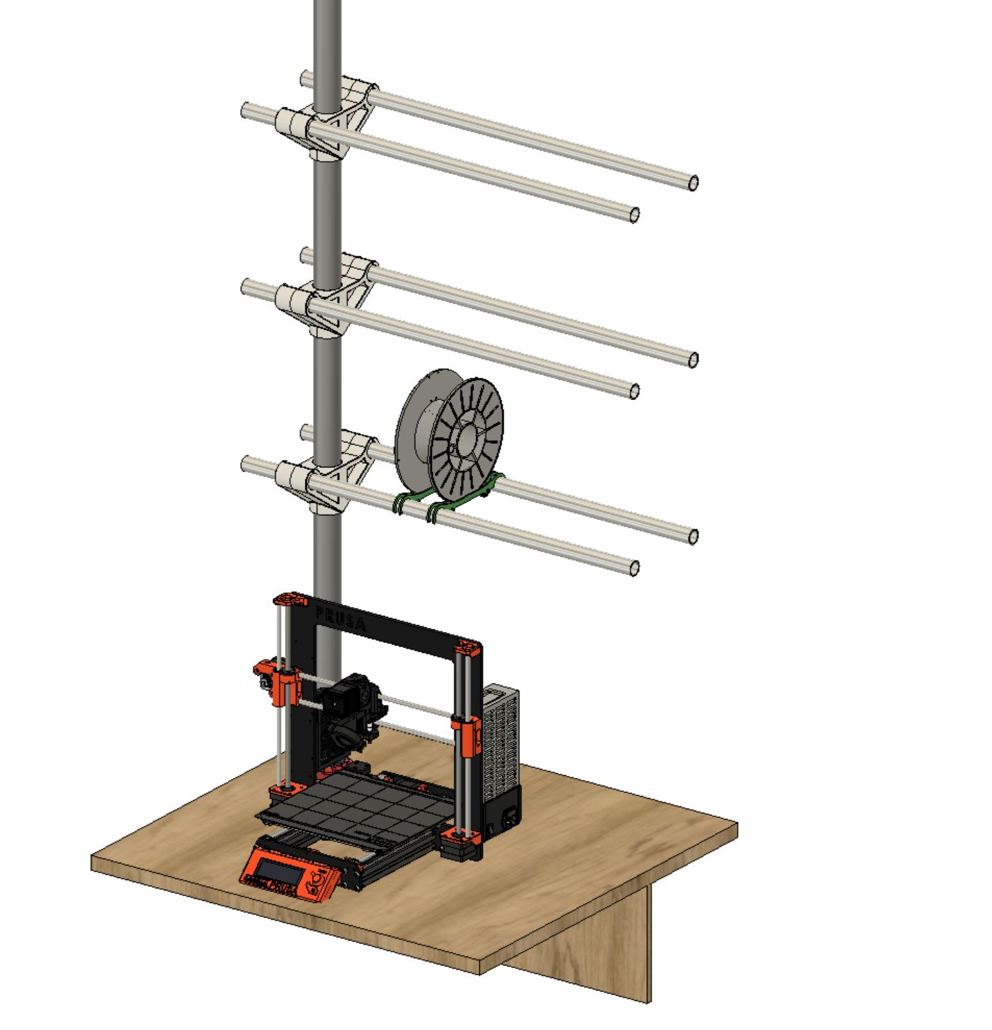 Tabletop Filament RACK (parametric) by JACKALOPE | Download free STL ...