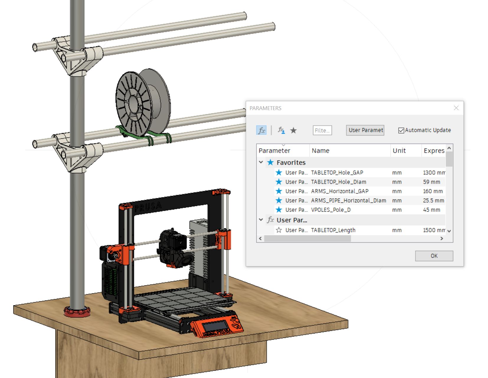 Tabletop Filament RACK (parametric) by JACKALOPE | Download free STL ...