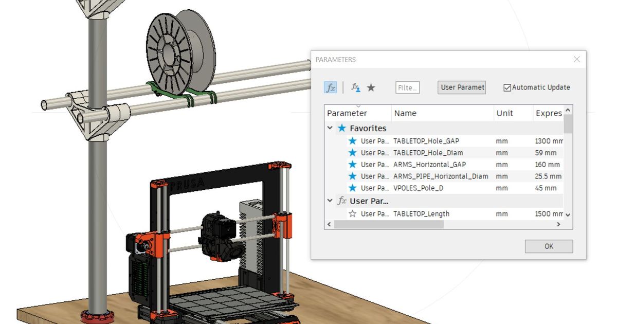 Tabletop Filament RACK (parametric) by JACKALOPE | Download free STL ...