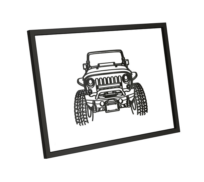 Jeep Front End Wall Plaque by DickF | Download free STL model ...