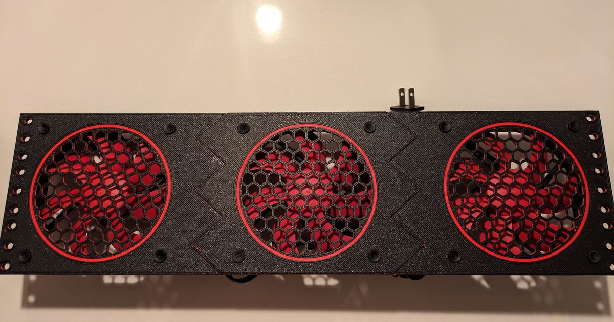 19" 3U Server Rack Fan Panel by jackknrsh7 | Download free STL model ...