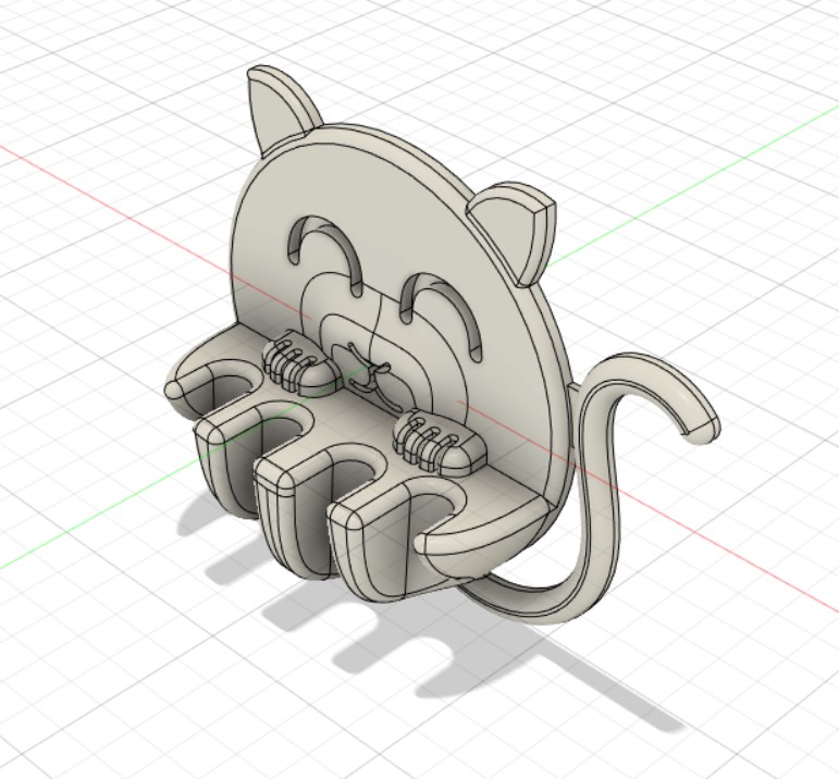 Catty toothbrush hanger by Oron Lazarovich | Download free STL model ...