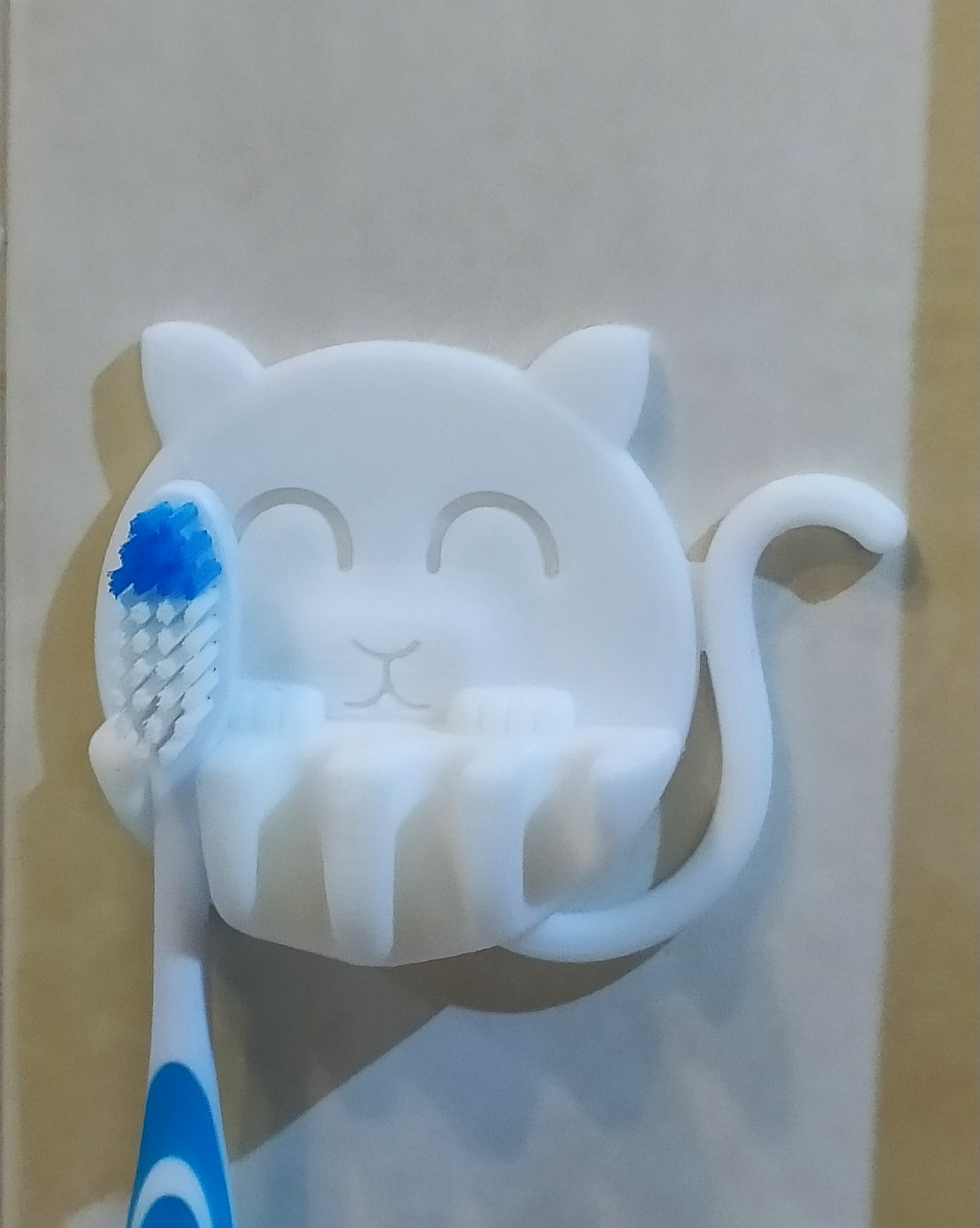 Catty toothbrush hanger by Oron Lazarovich | Download free STL model ...