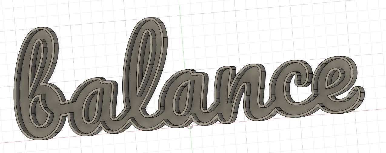 Balance 3D Text by SirBigBuddha | Download free STL model | Printables.com