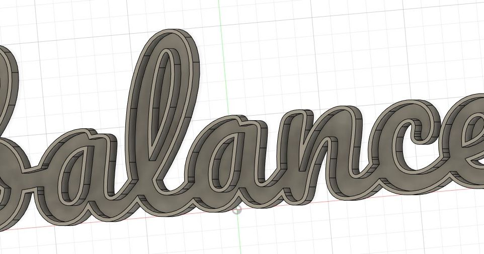 Balance 3D Text by SirBigBuddha | Download free STL model | Printables.com