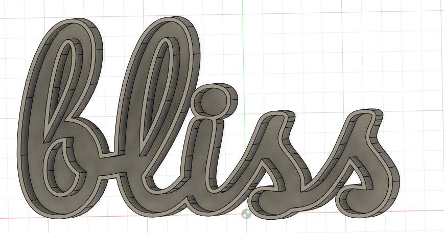 bliss 3D Text by SirBigBuddha | Download free STL model | Printables.com