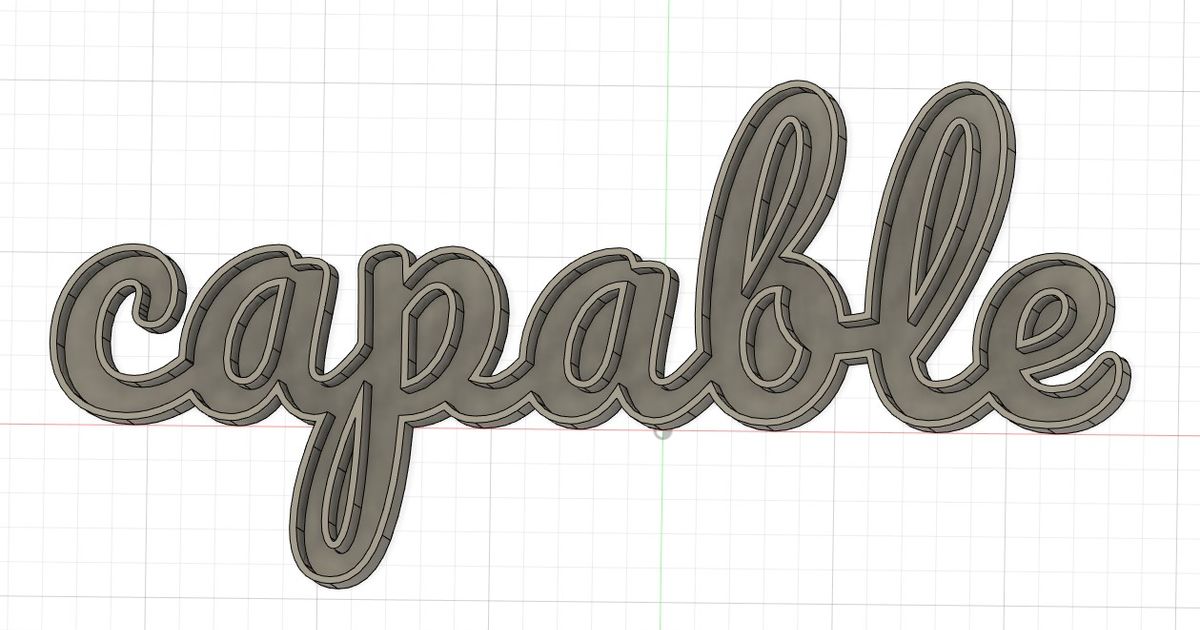 capable 3D Text by SirBigBuddha | Download free STL model | Printables.com