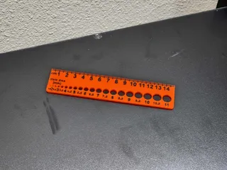 Metric Ruler with Measuring Holes by OverMaintained | Download free STL ...