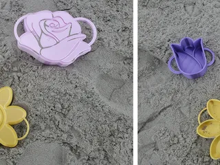 Flower Sand Molds by DLeora | Download free STL model | Printables.com