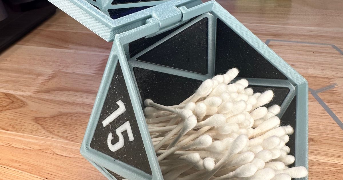 Print in Place D&D Dungeons and Dragons D20 Dice container by ...