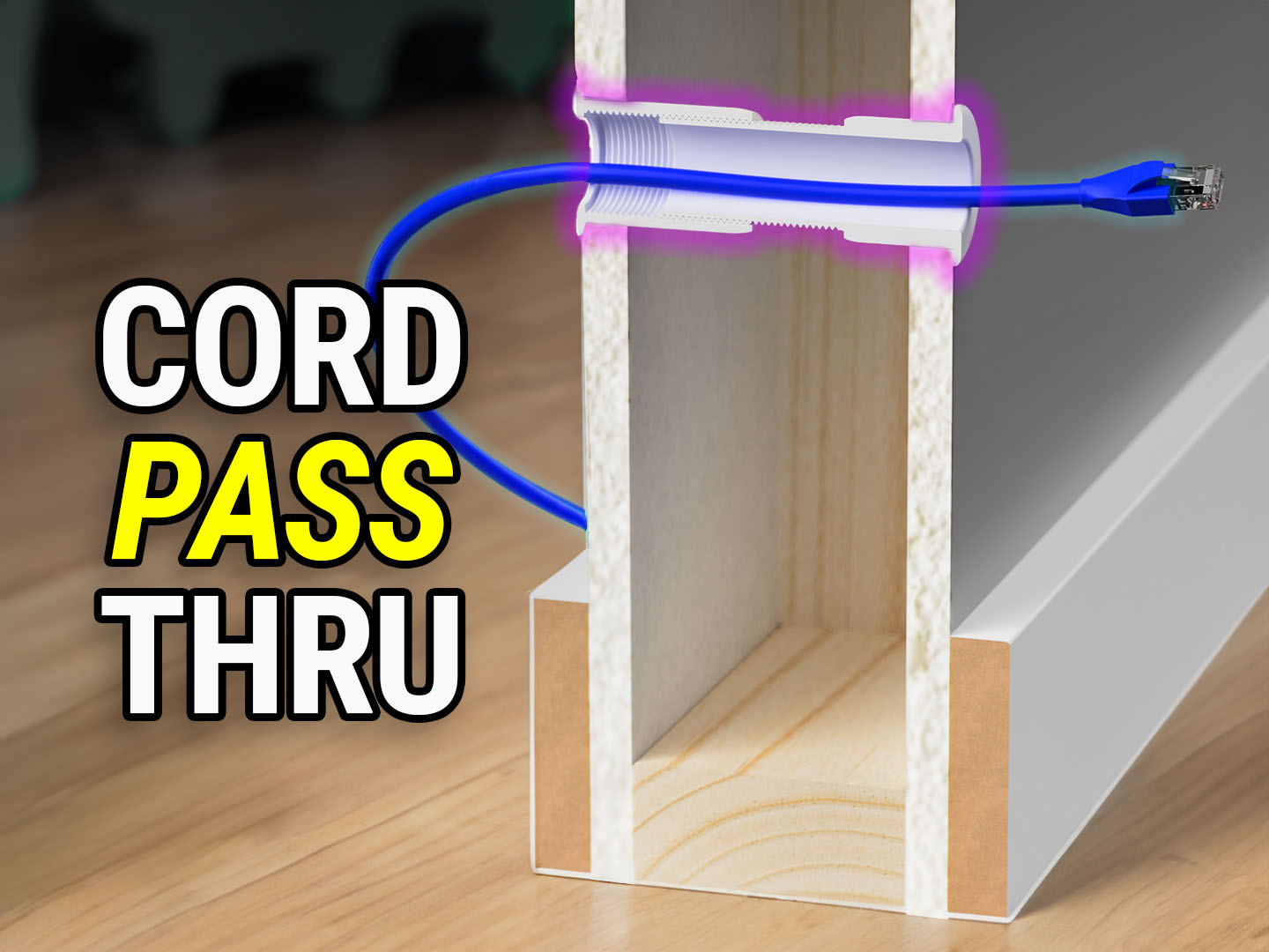 Cord Wall Pass-through von pcnc | Kostenloses STL-Modell herunterladen ...