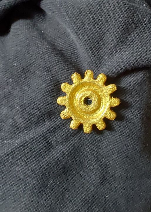 Steampink gear pin by SeventhSeeker | Download free STL model ...