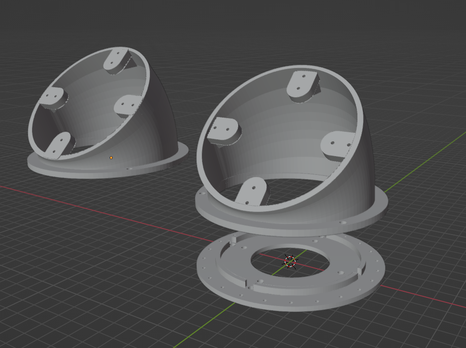 4in Round Electrical Box 45 Degree Adapter Plate for Floodlight Cameras ...