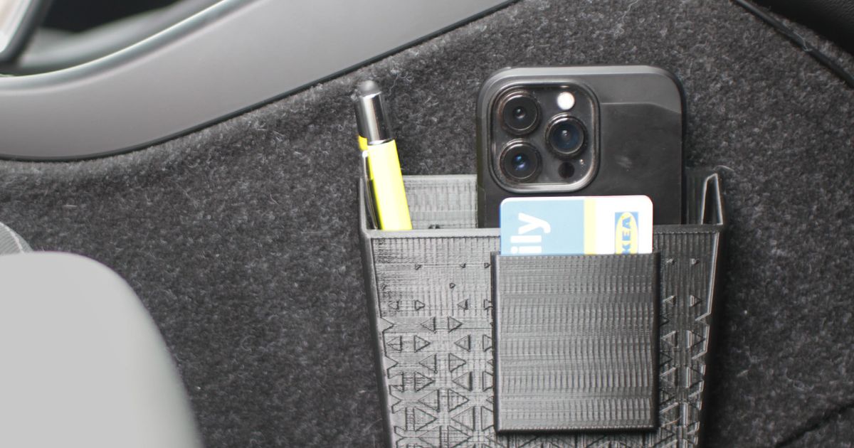 Beautiful and elegant car organizer attached with velcro (for phone ...