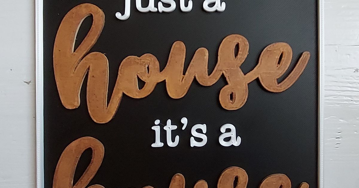 Funny sign, not just a house by SonjaSelena | Download free STL model ...