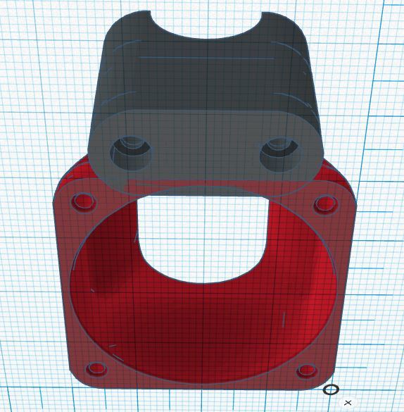 Compact E3D V6 / TriangleLab Dragon HotEnd Mount with 40mm Fan Shroud ...