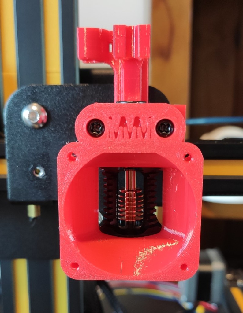 Compact E3D V6 / TriangleLab Dragon HotEnd Mount with 40mm Fan Shroud ...
