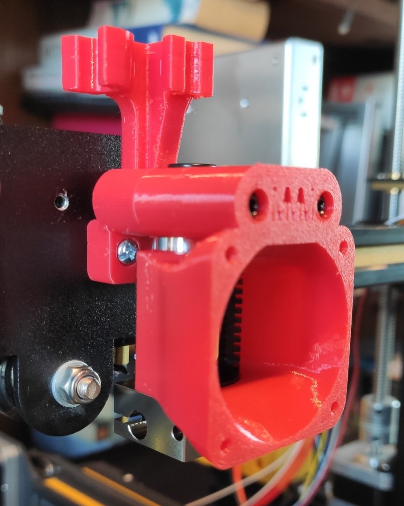 Compact E3D V6 / TriangleLab Dragon HotEnd Mount with 40mm Fan Shroud ...