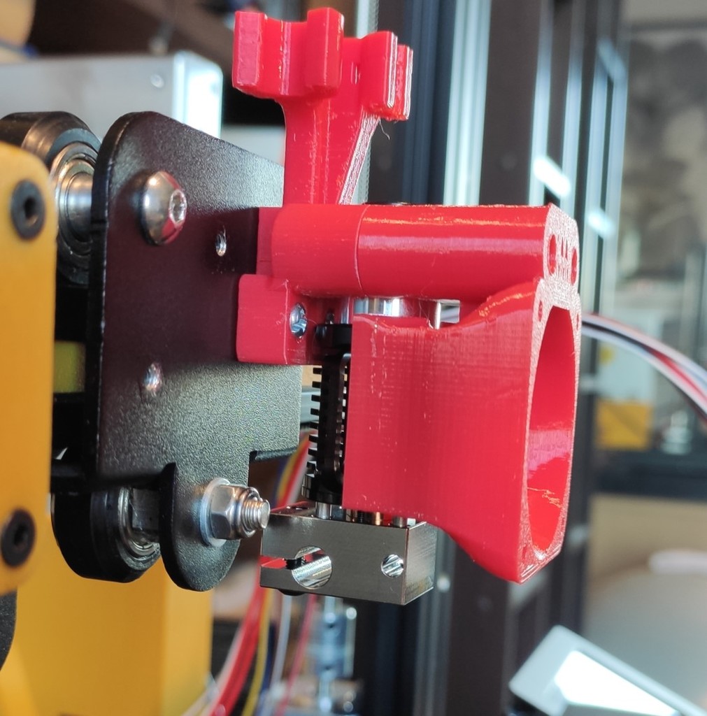 Compact E3D V6 / TriangleLab Dragon HotEnd Mount with 40mm Fan Shroud ...