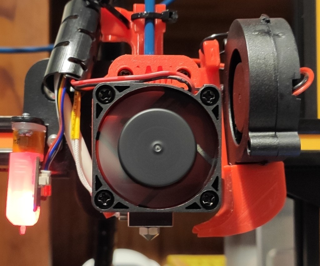 Compact E3D V6 / TriangleLab Dragon HotEnd Mount with 40mm Fan Shroud ...