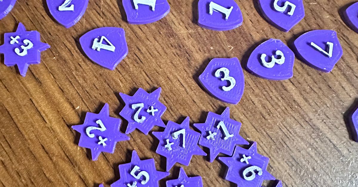 Game Tokens (Lorcana Health/Willpower and Strength) by trantechgaming ...