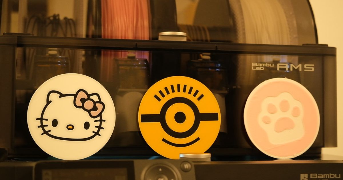 Colorful Printed Cute Coasters by MINI_EGG | Download free STL model ...